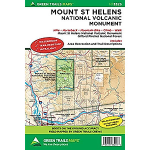 Mount St. Helens National Volcanic Monument No. 332S (Green Trails Maps)