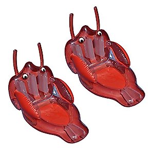 Swimline Swimming Pool Rideable Giant Inflatable Lobster Float Lounger (2 Pack)