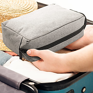 Sanwuta 8 Pcs Travel Toiletry Bag for Men Waterproof Grooming Bag Portable Cosmetic Storage Makeup Pouch Organizer with Large Capacity Groomsmen Gifts for Wedding Day