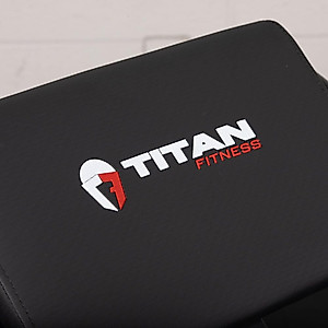 Titan Fitness Hyper Back Extension Bench - Roman Chair, Rated 250 LB, Specialty Upper Body Workout Garage Gym Bench