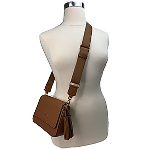 Tory Burch Thea Web Flap Crossbody Women's Bag (Moose)