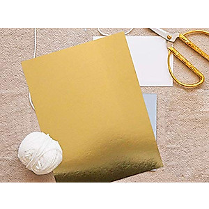 Gold Foil Mirror Card Stock Reflective mirrored cardstock Gold shimmer Heavy Weight Paper Board 8.5 x 11 Heavy weight 300 GSM Card stock