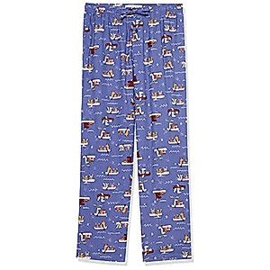 Amazon Essentials Men's Flannel Pajama Pant - Discontinued Colors, Deep Blue Boat Party, Large