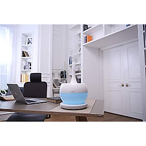 MIRO-NR08M Cream White Completely Washable Modular Sanitary Humidifier, Large Room, Easy to Clean, Easy to Use - Premium Cool-Mist Humidifier. Touch Control Colorful LEDs, Powerful humidification