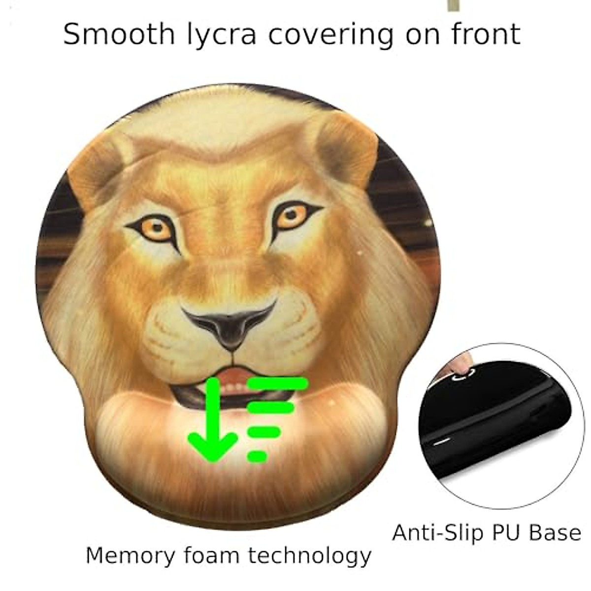 Ergonomic Mouse Pad with Gel Wrist Support,Mouse Mat Comfortable Mousepad with Smooth Wrist Rest Surface and Non-Slip Base for Pain Relief,Computer,Laptop,Office & Home, 9.4 x 8.1 in, Modern Design