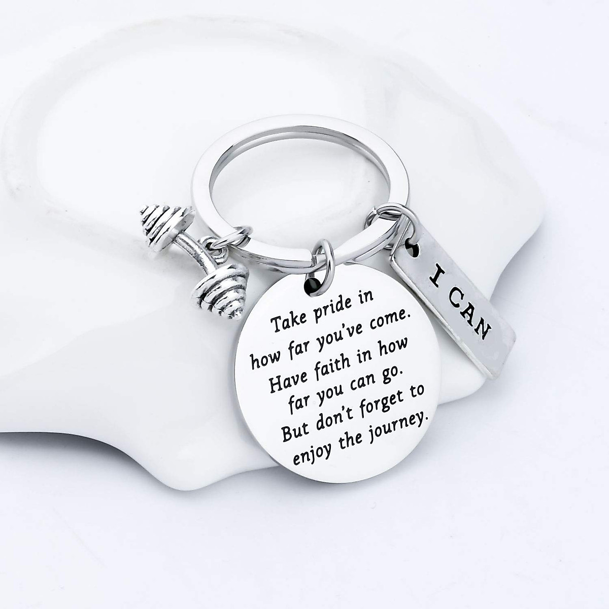 FUSTMW Fitness Gifts Bodybuilder Keychain Dumbbell Gifts Fitness Trainer Gift Gym Workout Jewelry for Fitness Instructor Gift