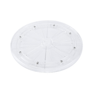 Semetall 3pcs 8" Acrylic Lazy Susan Rotating Swivel Plate Round Turntable Organizer for Makeup Table Kitchen Cabinet Spice Rack Cake,Clear
