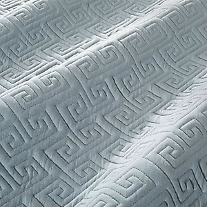 Peace nest 2 Piece Quilted Coverlet Set with 1 Pillow Sham, Lightweight All Season Bedspread Bed Cover Twin Size, Light Gray((90"X68")