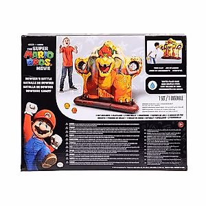 THE SUPER MARIO BROS. MOVIE Bowser Inflatable Sports Game for Kids, Indoor Games or Outdoor Games for Kids and Adults, Approximate Inflated Size 51 Inches L x 18 Inches W x 46 Inches H