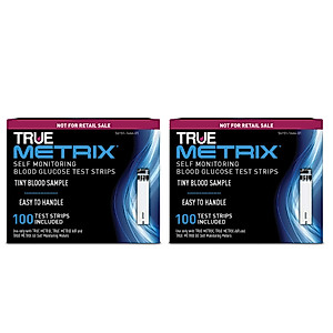 2X 100ct TRUE METRIX Test Strips + 3X 100ct 30g TRUEplus Lancets + TRUEplus Log Book