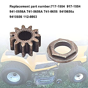 Ohoho 2 x Pack 717-1554 Steering Shaft Pinion Gear & Bushing Kit Compatible with MTD 717-1554 941-0656A 741-0656 Fits Toro 112-0863 and Cub Cadet LT1042 LT1045 LT1046 LT1050