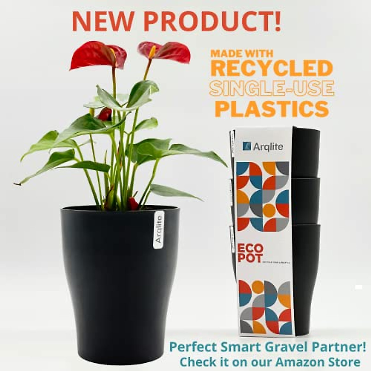 Arqlite Smart Gravel Eco Plant Drainage for Healthy Roots | for Pots, Houseplants, & Decor | Lightweight (1 Gal)