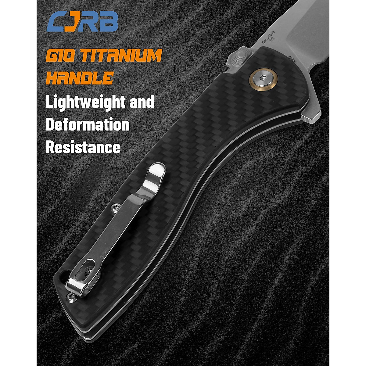 CJRB Cleaver Folding Knives Pocket Knife AR-RPM9 Steel Blade Carbon fiber Handle J1915 Kicker