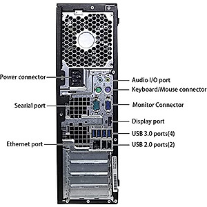 HP Elite Desktop Computer PC, 3.1 GHz, Intel Core i5, 16GB, RAM, 2TB HDD, New 22 inch LED Monitor, RGB Speaker and Keyboard Mouse, WiFi, Windows 10 Pro (Renewed)