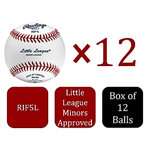 Rawlings | LITTLE LEAGUE Minors Baseballs | RIF5L | Youth | Recreational/Practice Use | 12 Count