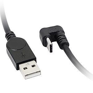 GELRHONR USB Type C Cable U Shape,180 Degree Angle USB C Fast Data Sync Charging Cord USB A to USB-C Fast Charger Wire for Most Type C Devices - Black 1Ft/30CM