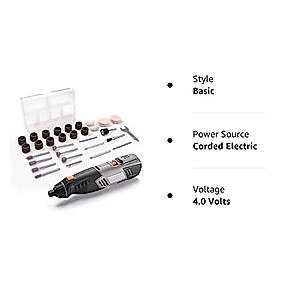 Rotary Tool, 4V Cordless Mini Rotary Multi-Tool Kit with 2 Variable Speed, 31pcs Accessories Kit for Carving, Engravingand Polishing