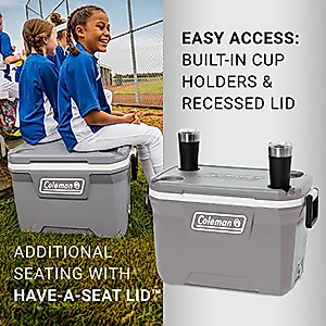 Coleman Ice Chest | Coleman 316 Series Hard Coolers, 52qt Rock Grey