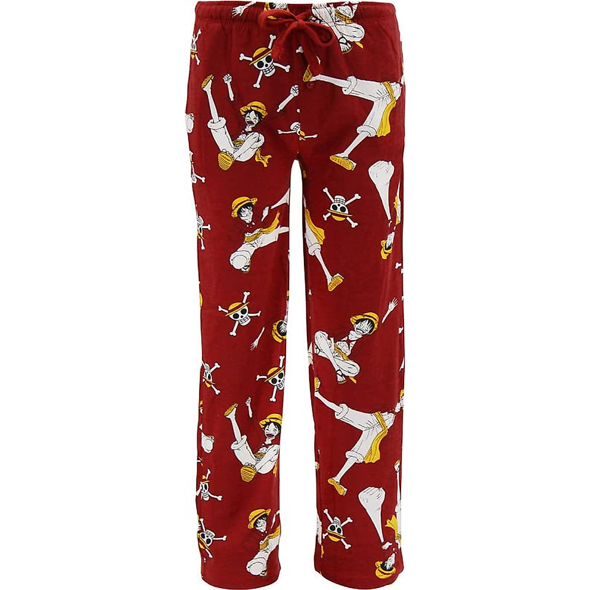 One Piece Adult Anime Luffy All Over Print Lounge Pant - XS Red Luffy