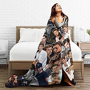 MEROHORO Austin Butler Throw Blanket 80" x 60" (3 Sizes), Lightweight, Ultra-Soft & Comfy Flannel Blanket, Microfiber Fleece Blanket, Anti-Pilling Plush Blanket for Couch, Bed, Sofa