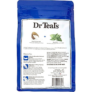 Dr. Teals Pre & Post Workout Epsom Salt Soaking Solution (4 Pack, 3lbs Ea.) - Essential Oils Blended with Pure Epsom Salt & Menthol - Eases Aches & Soreness, Alleviates Daily Stress - At Home Recovery
