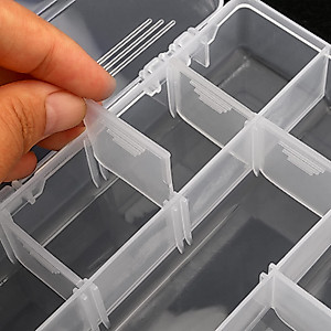 SINJEUN 4 Layers Fishing Tackle Box, Portable Fishing Tackle Storage Box, Fresh Water and Salt Water Tackle Box Kit Organizer for Fishing Accessories, 110 lbs Load Capacity