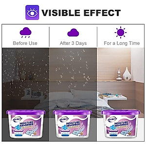 NATRUTH Moisture Absorbers 10.5OZ*6-Pack With Lavender Scent,Portable Closet Dehumidifier, Odor Eliminator Absorber Bucket,Humidity Absorber,Cleaner Air Dehumidifier for Closet,Bathrooms, Boats