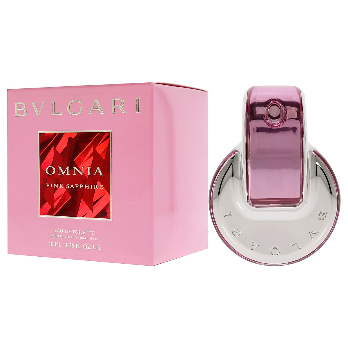 Bvlgari Women's Eau De Toilette Perfume Omnia Pink Sapphire, 1.35 Ounce, Multi