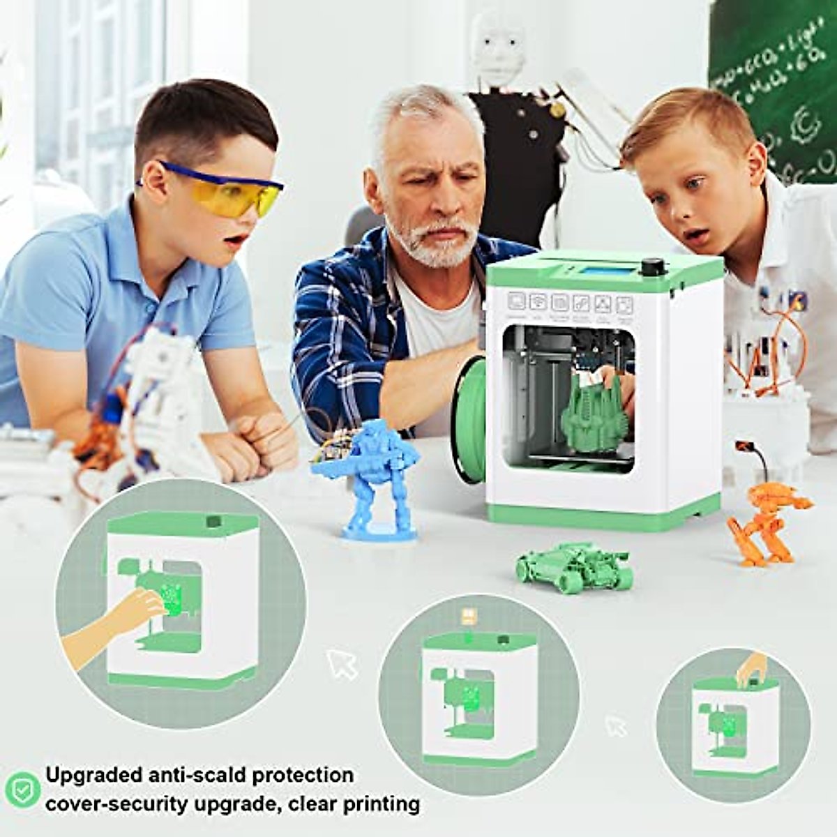 Entina Tina2S 3D Printers with Wi-Fi Cloud Printing, Fully Assembled and Auto Leveling Mini 3D Printer for Beginners, High Precision Printer with Smart Control and Heated Spring Steel Build Plate