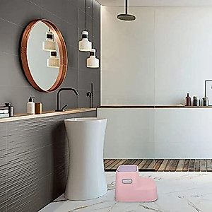 2 Step Stool for Kids -2 Pack, Toddler Two Step Stool for Potty Training, Bathroom, Kitchen, Anti-Slip Sturdy Safety Bottom HeightWidth (Pink)