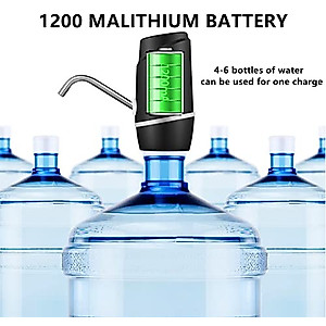 Water Bottle Pump,5 Gallon Water Dispenser,USB Charging Drinking Portable Electric Switch for Universal 3-5 Gallon Bottle for Outdoor Home Office