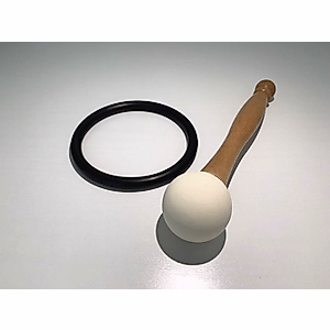 Obsidian Gemstone Fusion Crystal Singing Bowl A Third Eye Chakra 8 inch with Free Rubber Mallet or Suede striker and O ring