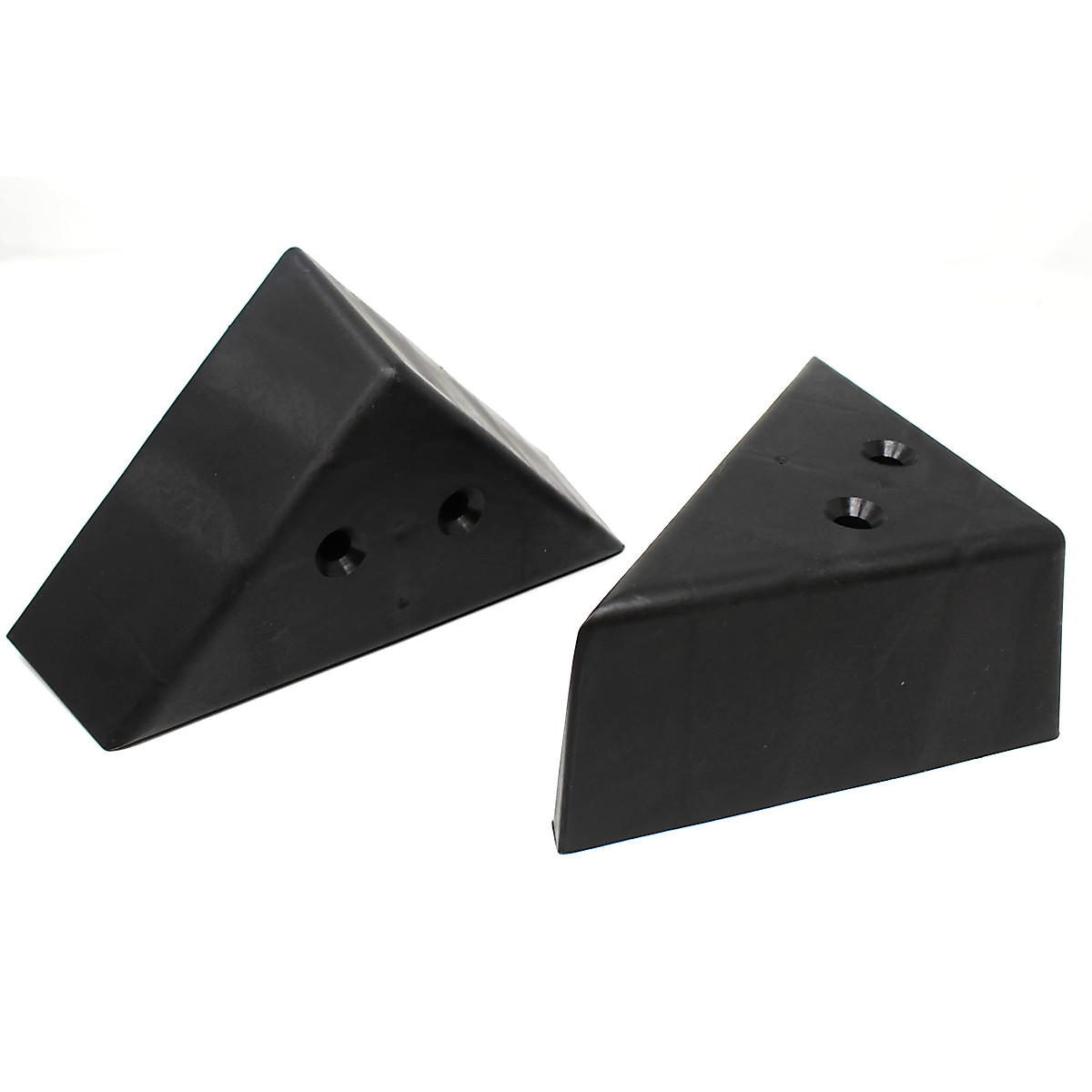 JSP Manufacturing 3" Triangle Plastic Furniture Black Corner Legs - Sofa Couch Chair Ottoman (1 Leg)