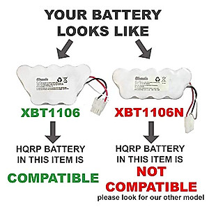HQRP 14.4V Battery Compatible with Shark XBT1106 SV1106 SV1112 Freestyle Navigator Cordless Stick Vacuum XBT-1106 XBT11O6 SV11O6