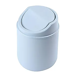 m·kvfa Mini Desktops Trash Cans, Creative Covered Kitchen Living Room Trash Can, Desk Organizer Garbage Storage Bin, Countertop Trash Recycling Containers (Gray)