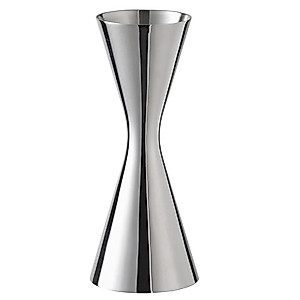 1 Piece Double Jigger Cocktail Jigger Drink Jigger Double Cocktail Jigger Cocktail Measuring Cup Stainless Steel Bar Jigger 1oz & 2oz Cocktail Jigger Measuring Cup Bar Tool, Silver