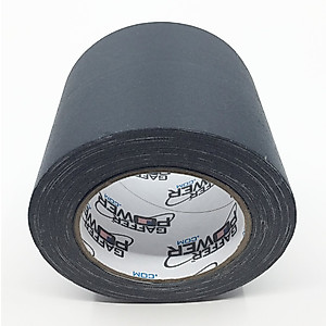 Gaffer Power Real Professional Premium Grade Gaffer Tape 4 Inch X 30 Yards, Black- Made in The USA - Heavy Duty Gaffers Tape - Non-Reflective - Multipurpose - Better Than Duct Tape!