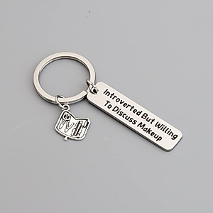 Zuo Bao Makeup Keychain Cosmetology Graduation Gift Makeup Keychain Makeup Themed Charm Gift (Makeup)