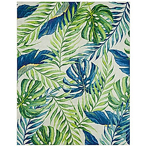 Mohawk Home Scattered Fronds Casual Tropical Ivory 5' x 8' Area Rug Perfect for Kitchen, Living Room, Dining Room