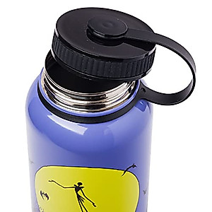 Silver Buffalo Nightmare Before Christmas Purple Hill Stainless Steel Water Bottle With Twist Lid, 42 Ounces