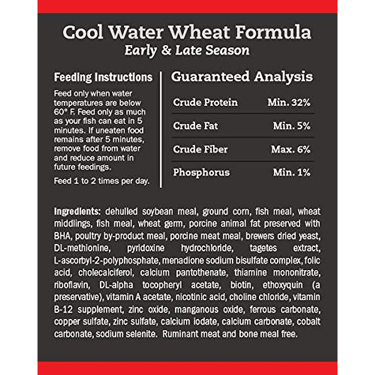 Blue Ridge Fish Food [5lb], Cool Water Wheat Formula Floating 3/16" Pellet, Koi and Goldfish