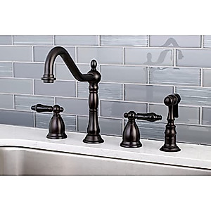 Kingston Brass KS1795PKLBS Duchess Widespread Kitchen Faucet, Oil Rubbed Bronze