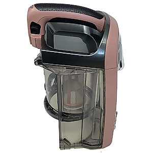 Shark Dust Cup Dirt Bin for Apex AX912 QU922Q QU922QBL QU922QPK QU922QRD QU922QRG DuoClean Self-Cleaning Upright Vacuum, Smokey Rose Clear and Black