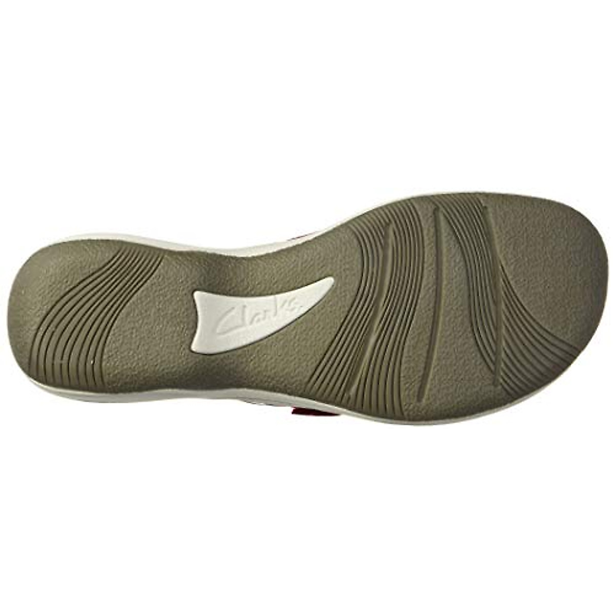 Clarks Women's Breeze Sea Flip-Flop, New Red Synthetic, 5