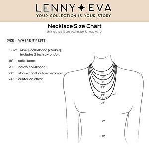 Lenny & Eva Faith Over Fear Cross Necklace Silver and Gold Plated, 20 inches (White Cross)