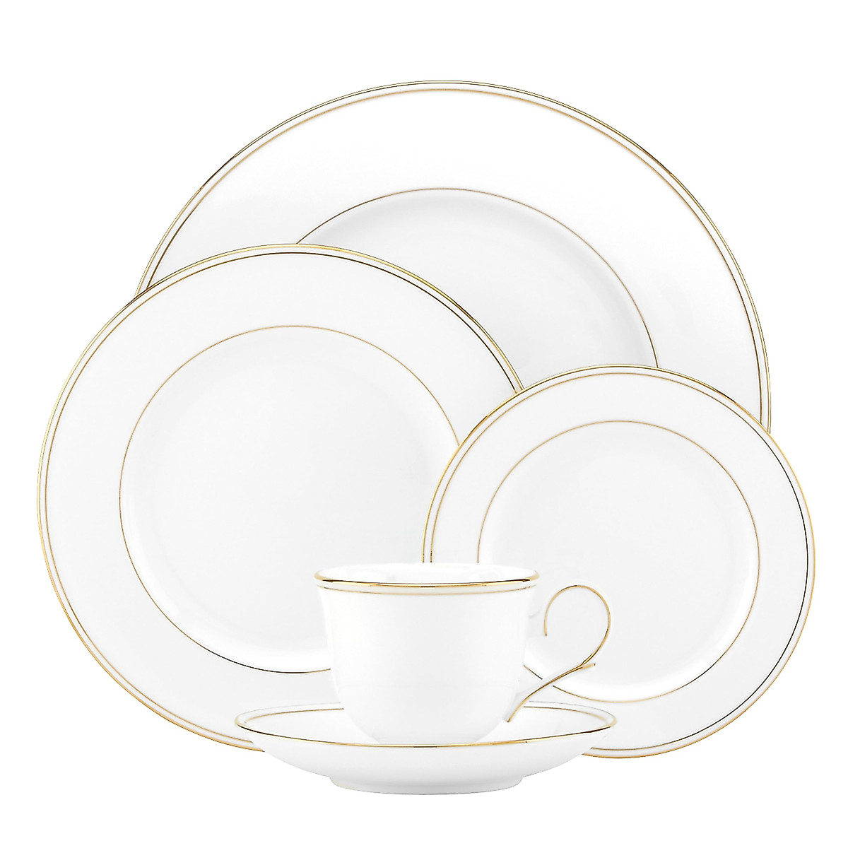 Lenox Federal Gold 5-Piece Place Setting, White