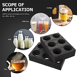 Kichvoe 3pcs Milk Tea Drink Cup Holder Portable Cup Holder Coffee Cup Holder Coffee Cups Disposable Shelf Braces Coffee to Go Carrier Drink Holder Trays Beverage Takeout Holder Cup Tray
