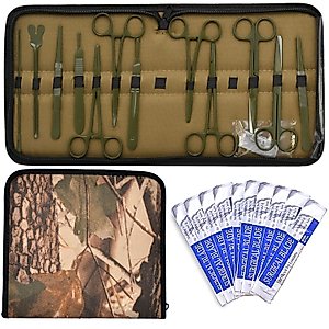 MuskalMed Advanced Dissection Kit - 24 Pieces Total. High Grade Stainless Steel Instruments Perfect for Anatomy, Biology, Botany, Veterinary and Medical Students 11 Bonus Scalpel MLT-03
