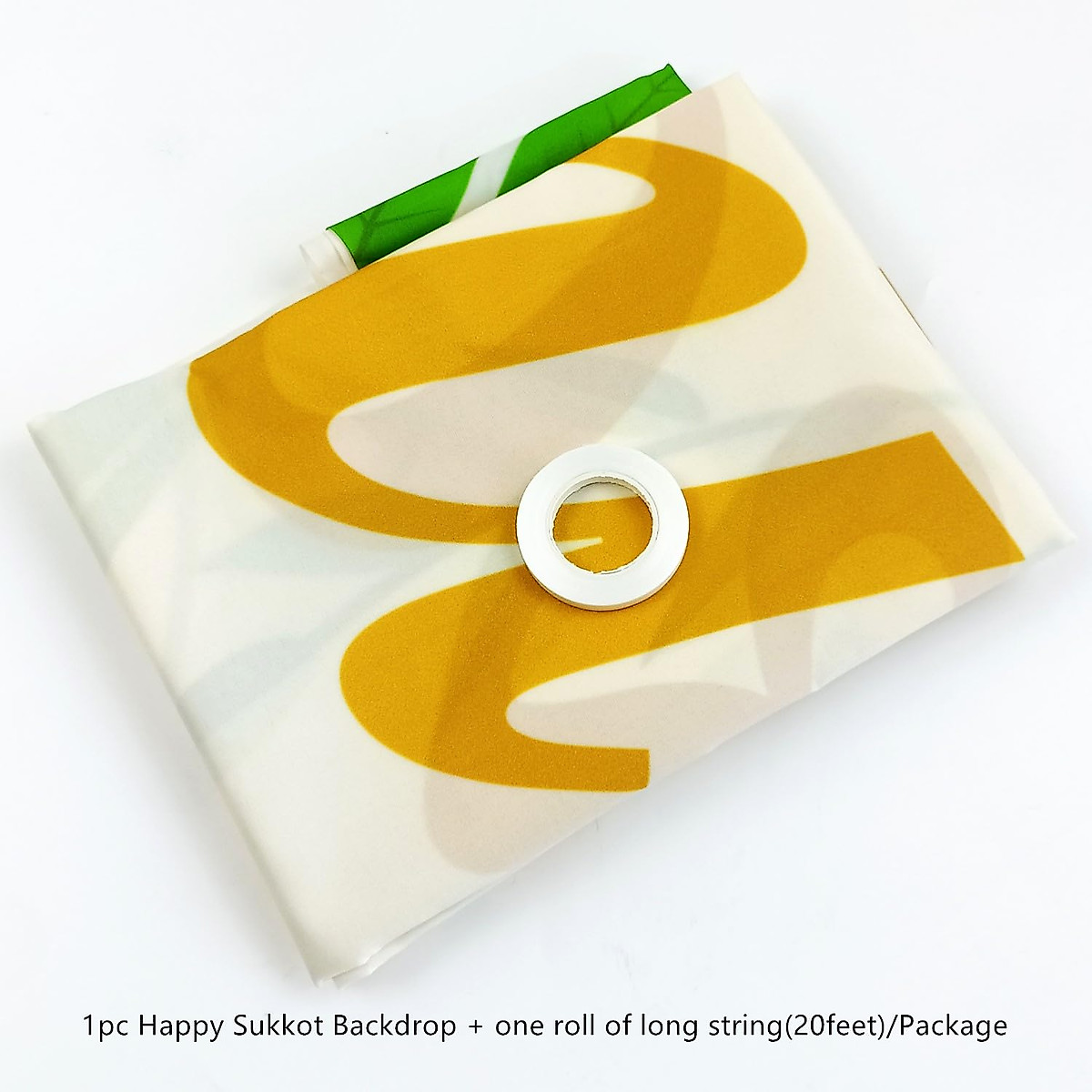 LOONELO Happy Sukkot Backdrop Banner with 70.8"X43.3", Happy Sukkah Backdrop Banner, Etrog Lulav Jewish Holiday Photography Background for Photo Booth Wedding Birthday Sukkot Party Decorations