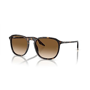 Ray-Ban RB2203 Square Sunglasses, Havana/Clear Gradient Brown, 52 mm